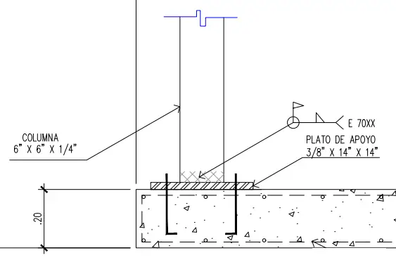 Columnas de acero en construcción